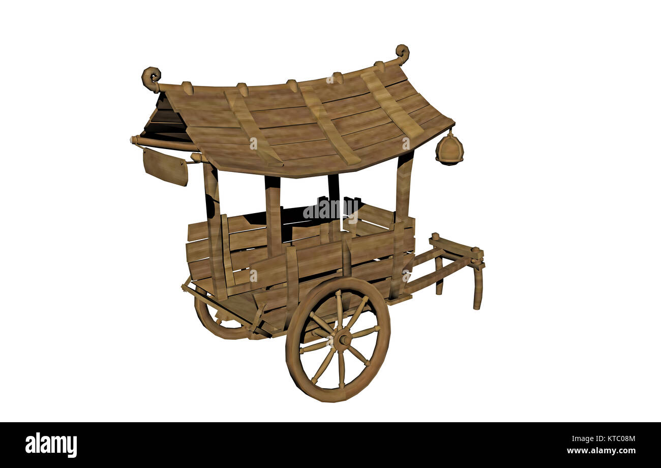 chinese wood cart freed Stock Photo - Alamy