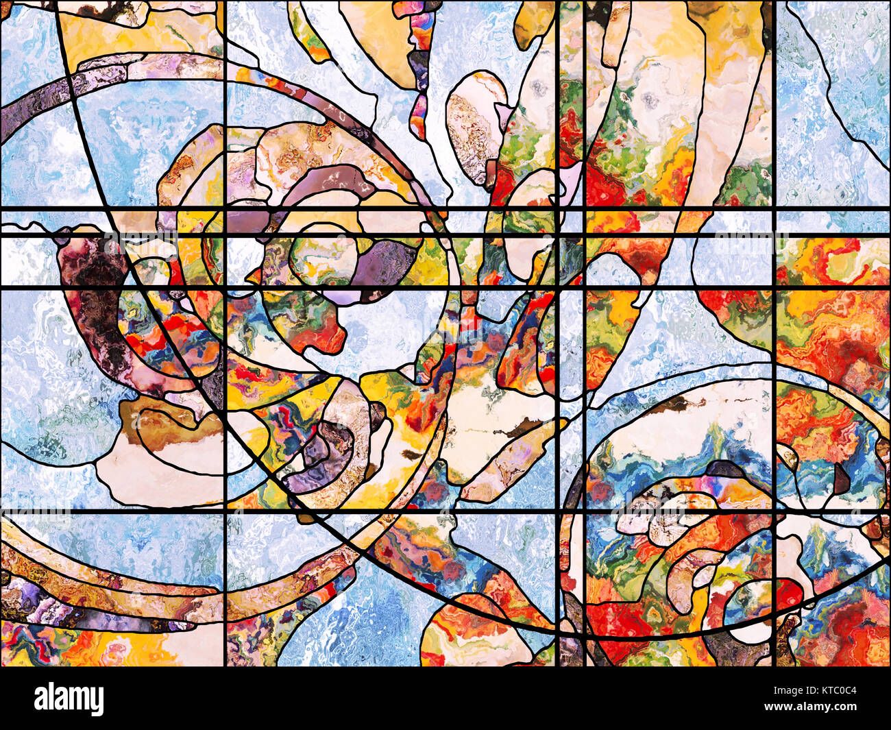 Advance of Leaded Glass Stock Photo - Alamy