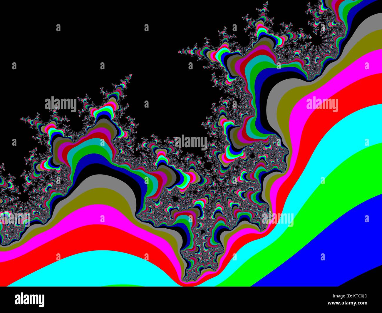 Colour fractal background Stock Photo - Alamy