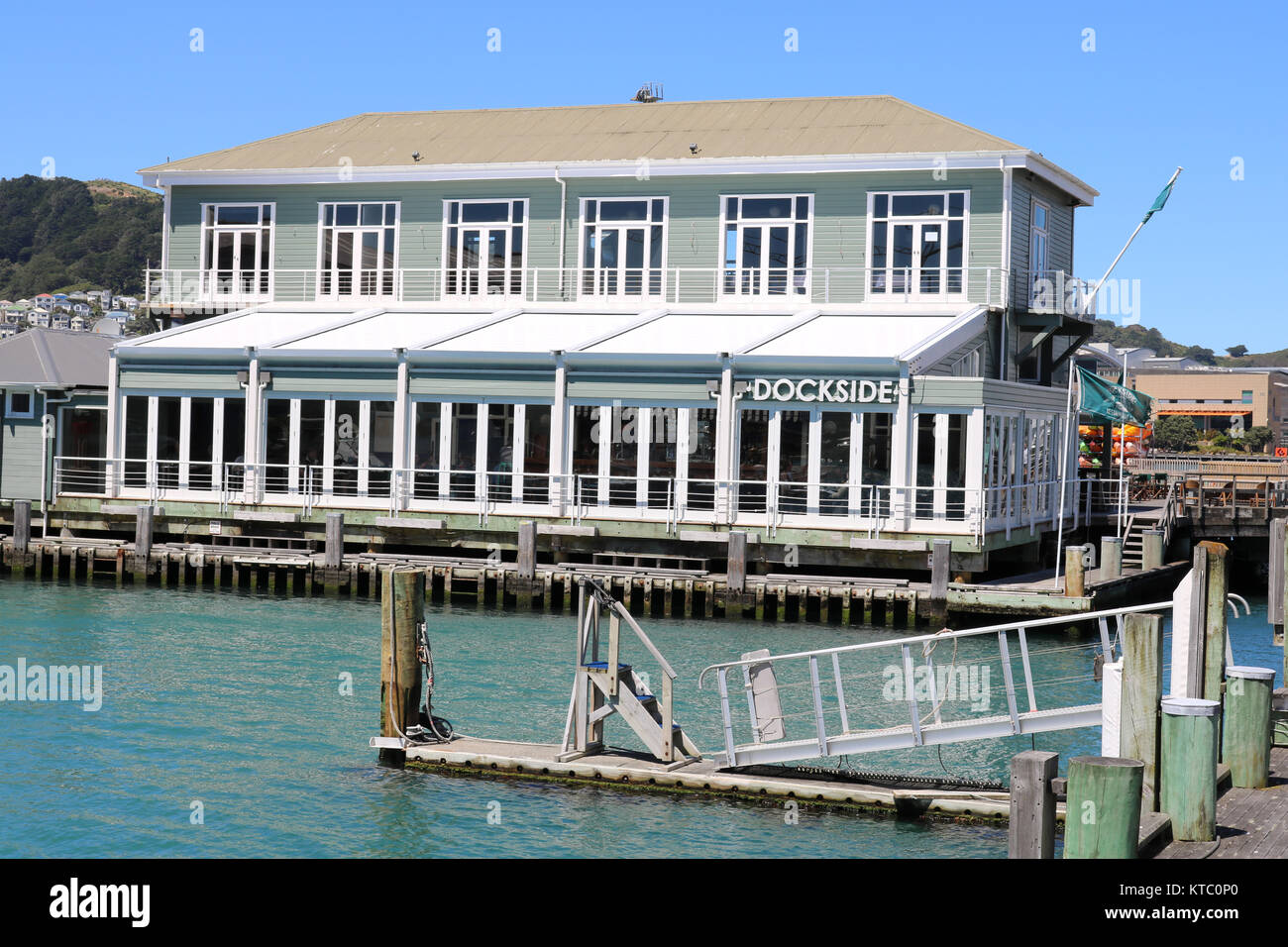 Dockside bar and restaurant building , Queens Wharf, Wellington, New ...