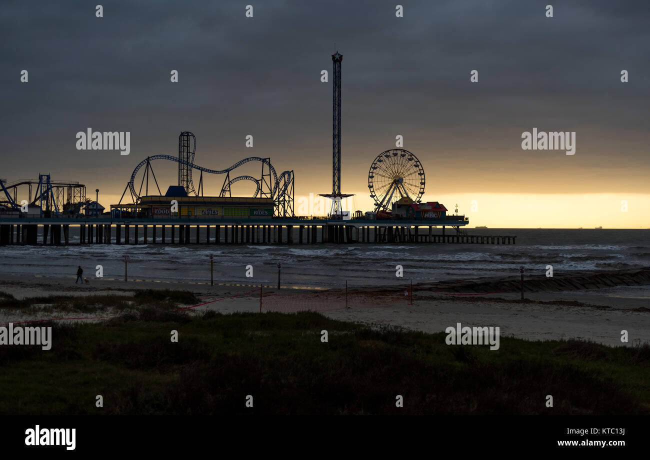 Pleasure Pier in Galveston Texas Stock Photo - Alamy