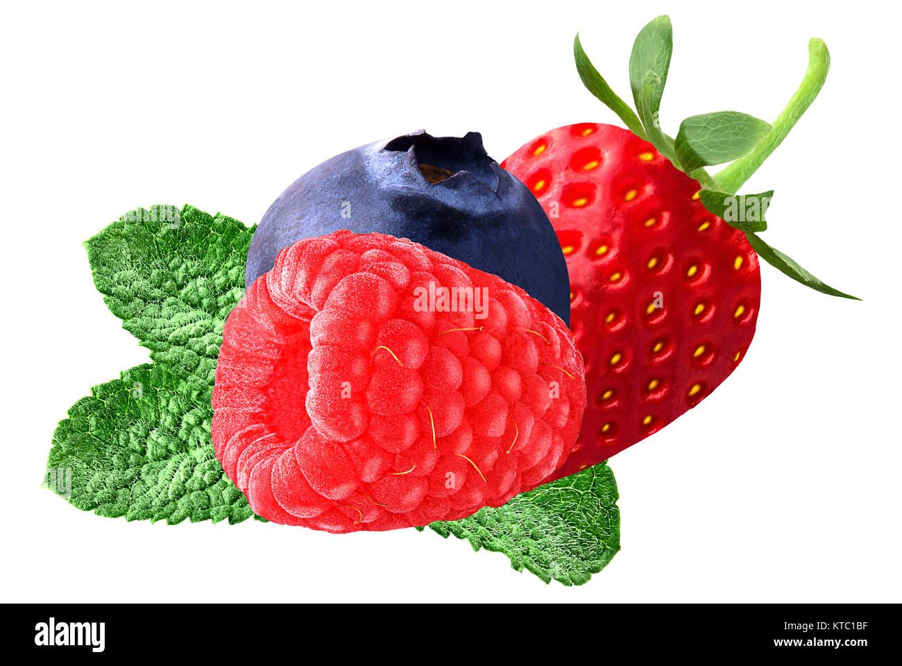 Fresh berries isolated on the white Stock Photo - Alamy