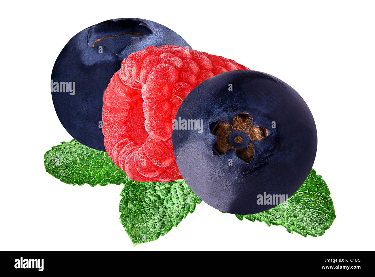 Fresh berries on the white background Stock Photo - Alamy