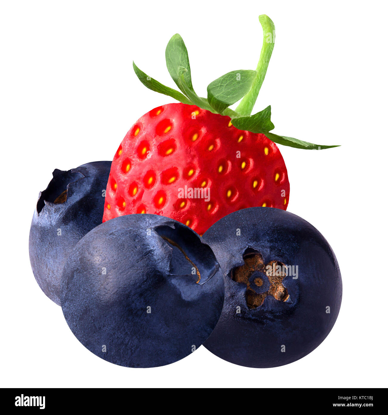 Isolated berries on white background Stock Photo - Alamy