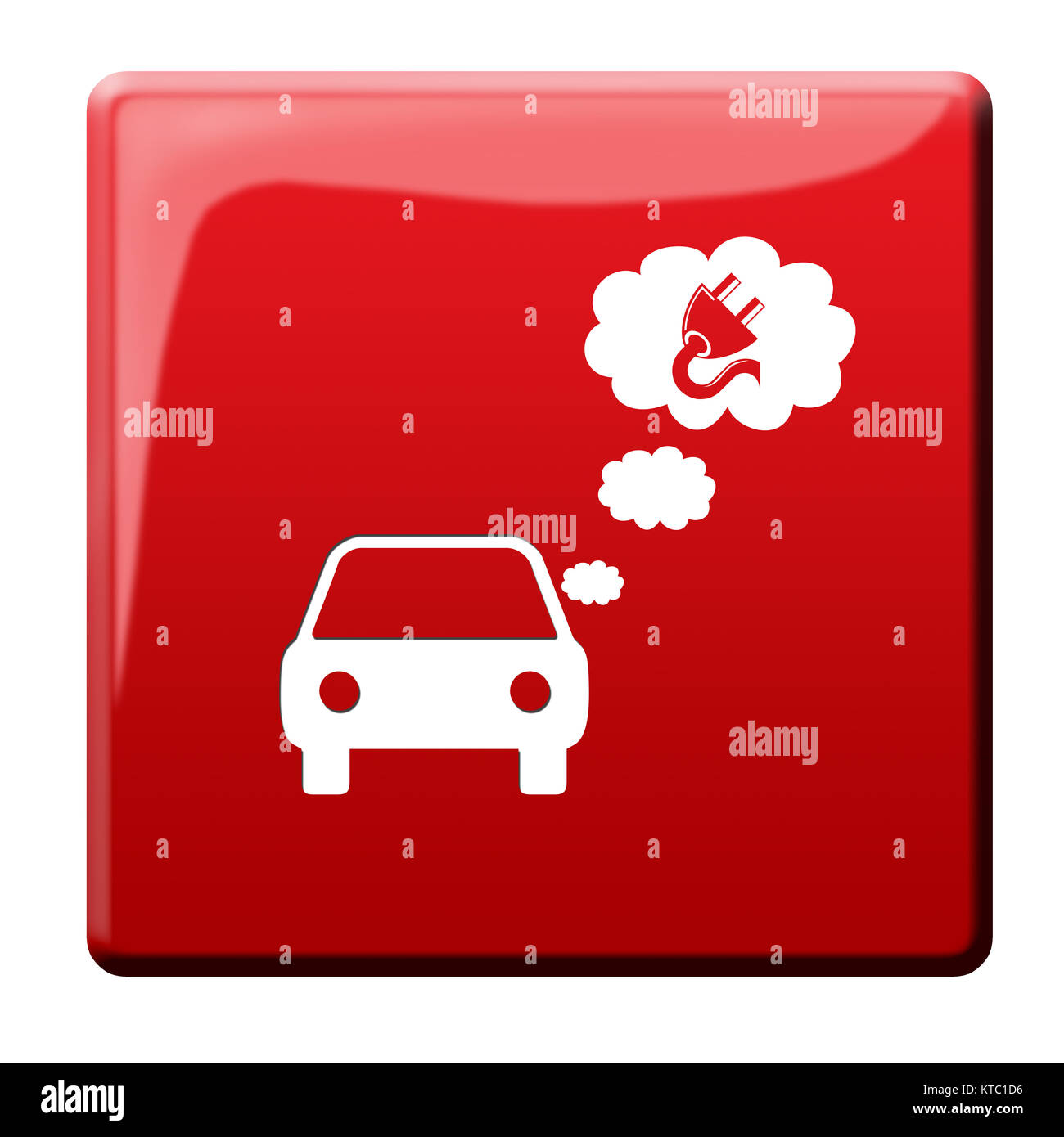 electric car-symbol button Stock Photo - Alamy
