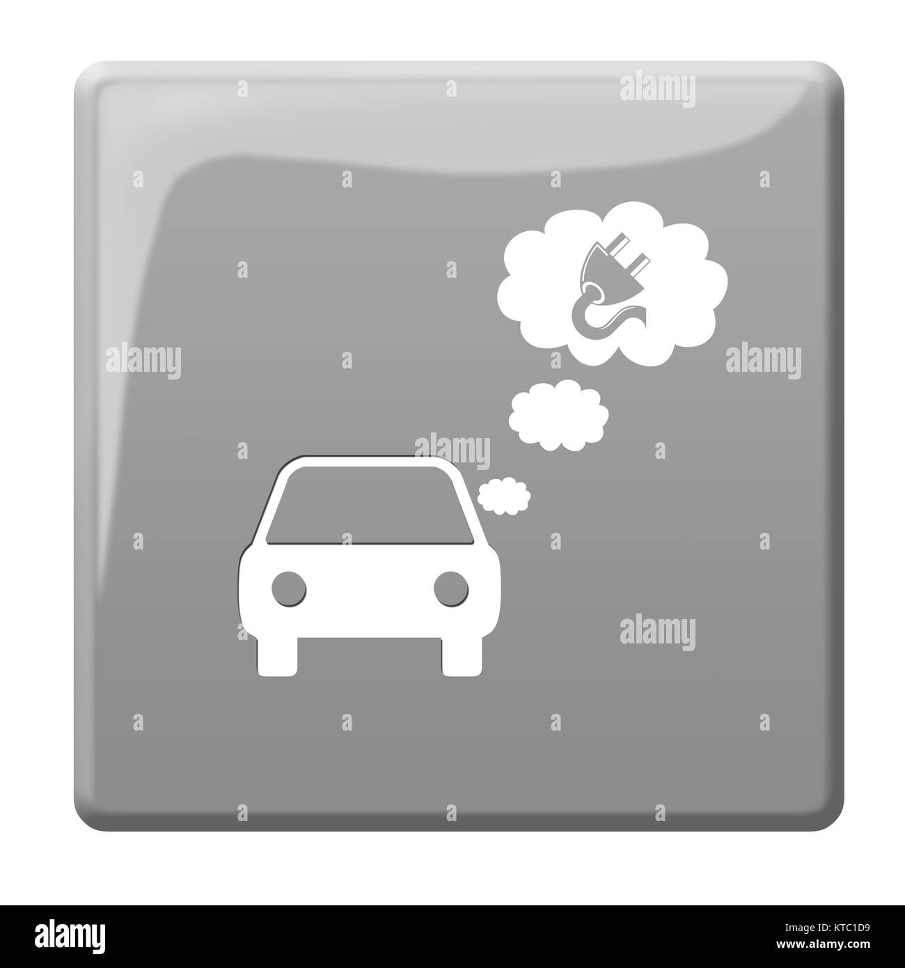 electric car-symbol button Stock Photo - Alamy