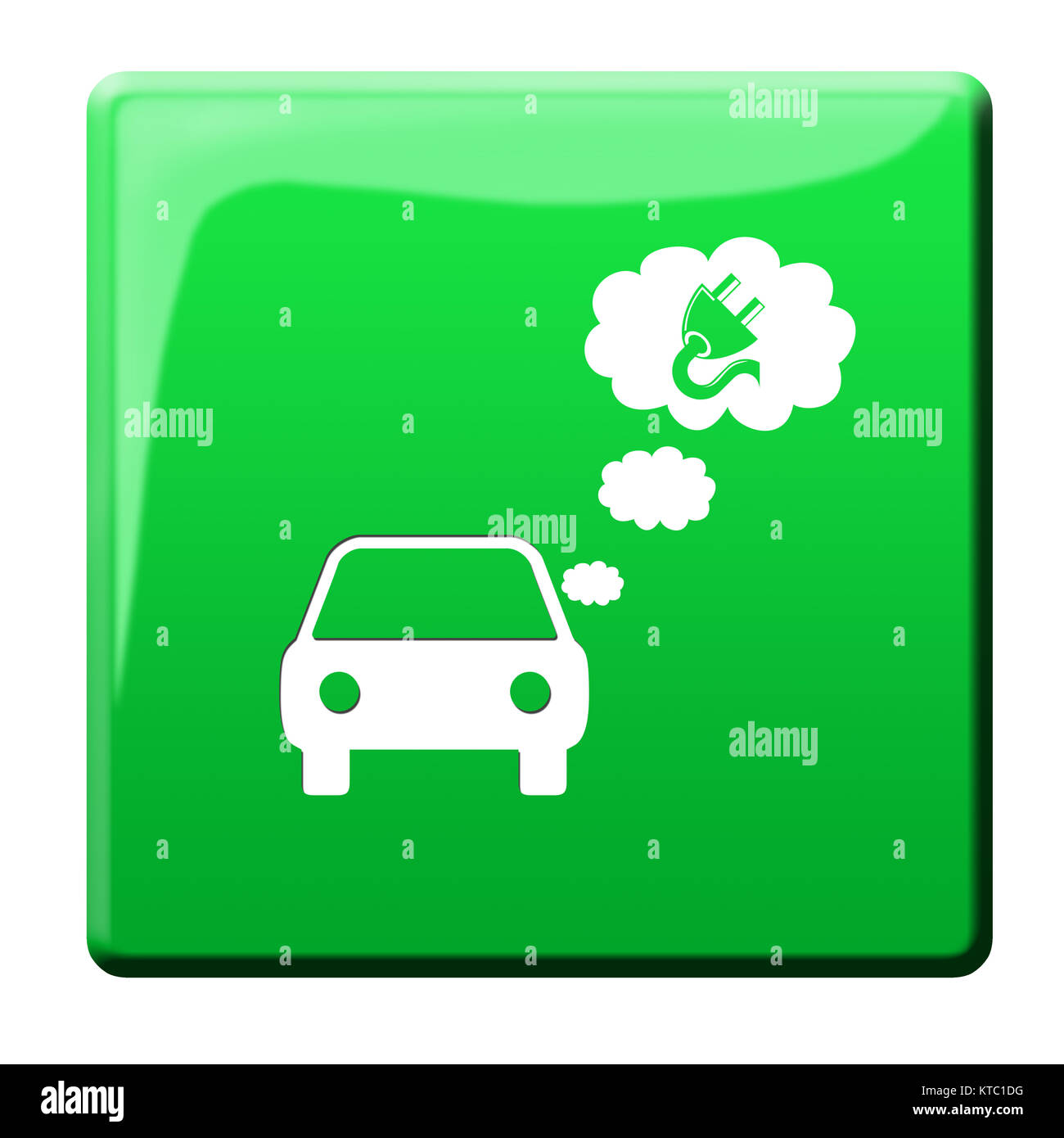 electric car-symbol button Stock Photo - Alamy