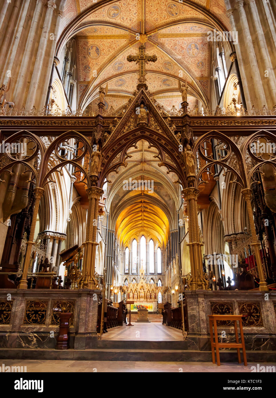 Rood screen, Worcester Cathedral Stock Photo - Alamy