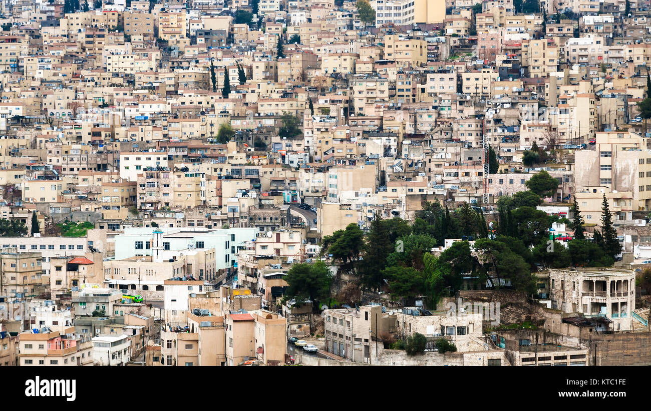view of apartment houses in Amman city in winter Stock Photo - Alamy