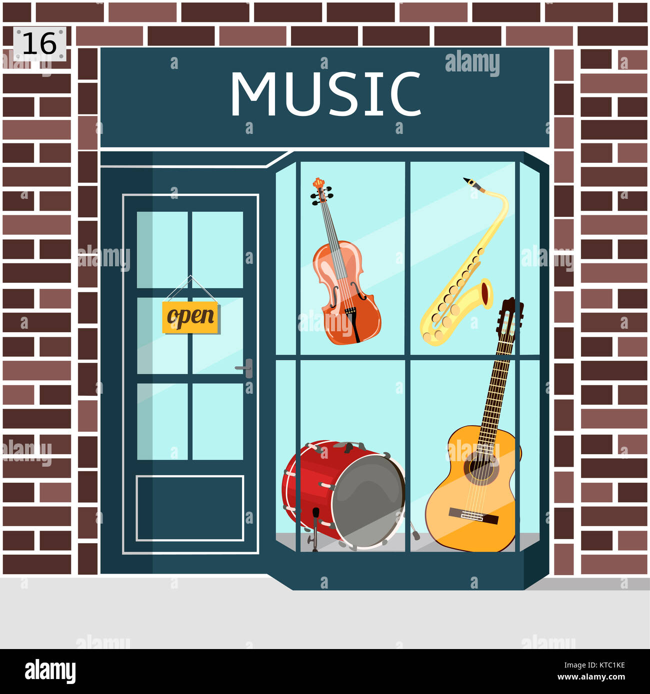 Showcase of musical instruments hi-res stock photography and images - Alamy