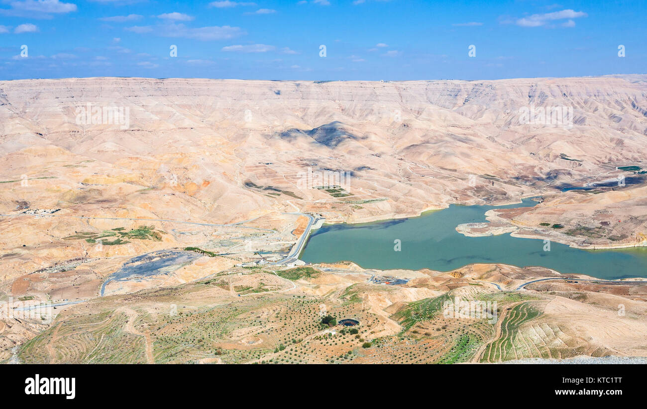 valley of Wadi Mujib river and Al Mujib dam Stock Photo - Alamy