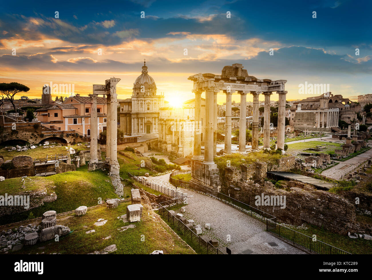 Rome city by sunrise Italy Stock Photo - Alamy