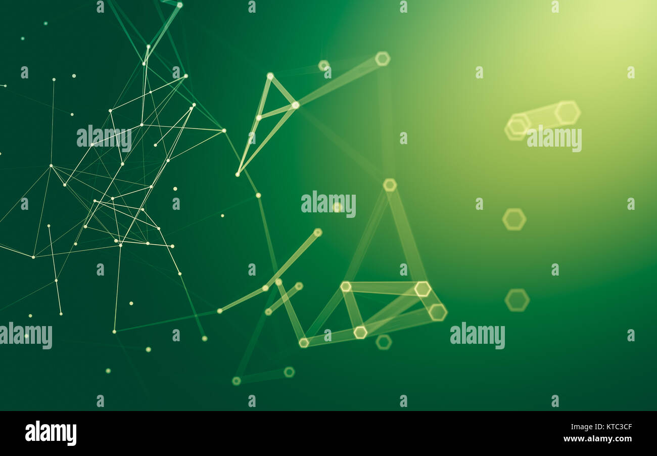 Abstract polygonal space low poly dark background, 3d rendering Stock ...