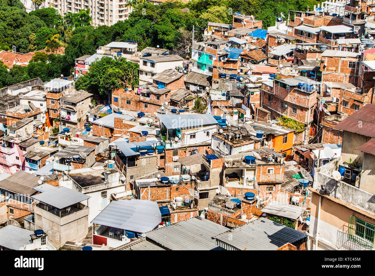 Buildings of Favela Santa Marta in Rio de Janeiro, Brazil Stock Photo ...