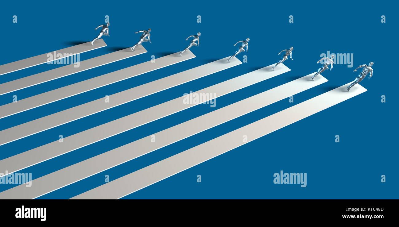 Businessmen Teamwork Running Together Stock Photo - Alamy