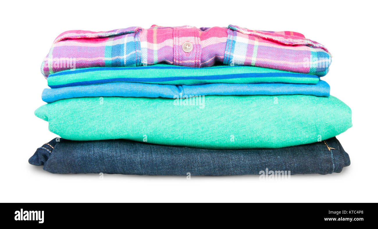 Stack Of Clothing Stock Photo - Alamy
