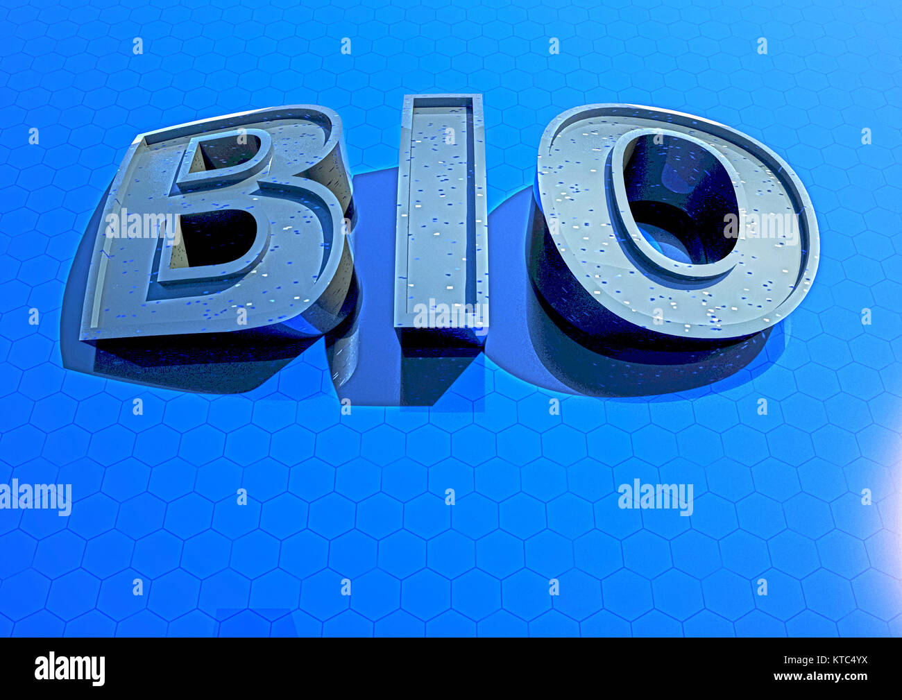 BIO. 3D render. Glass text on background Stock Photo - Alamy