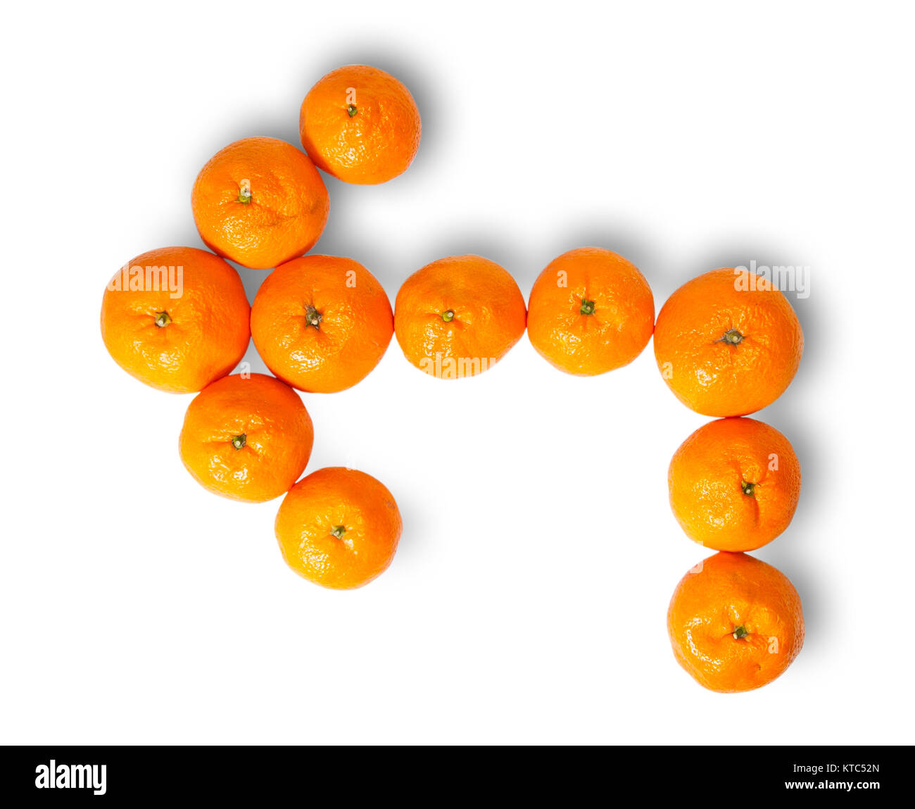 Ripe orange tangerines closeup Cut Out Stock Images & Pictures - Alamy