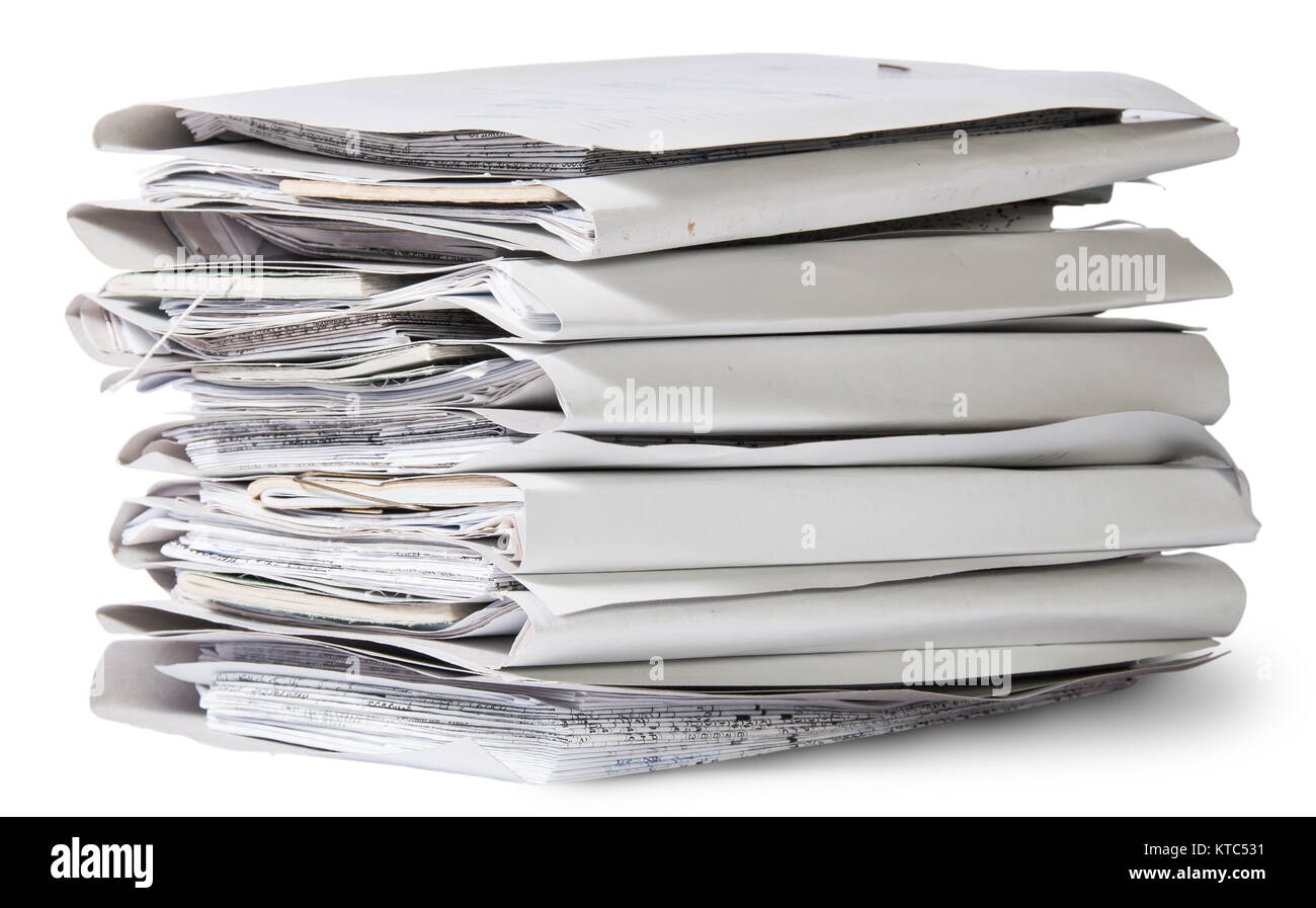 Files Arranged In Stack Stock Photo - Alamy
