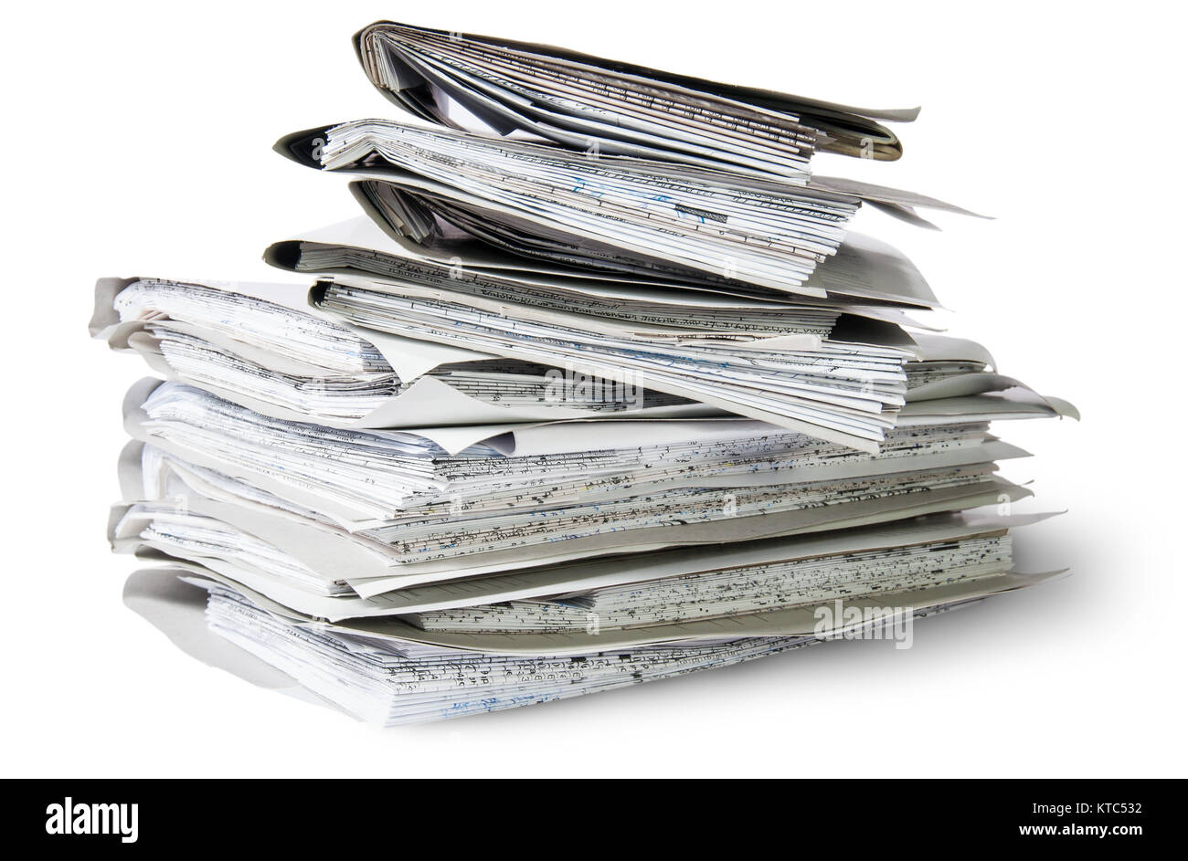 Files Stacking Up In A Messy Order Rotated Stock Photo - Alamy