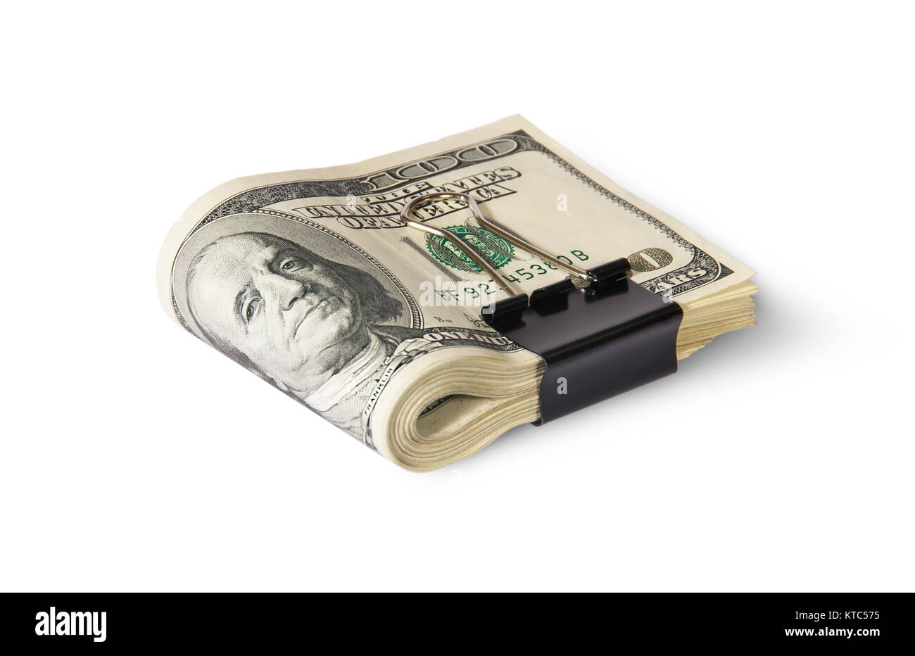 Dollar Bills With Clip Lying Stock Photo - Alamy