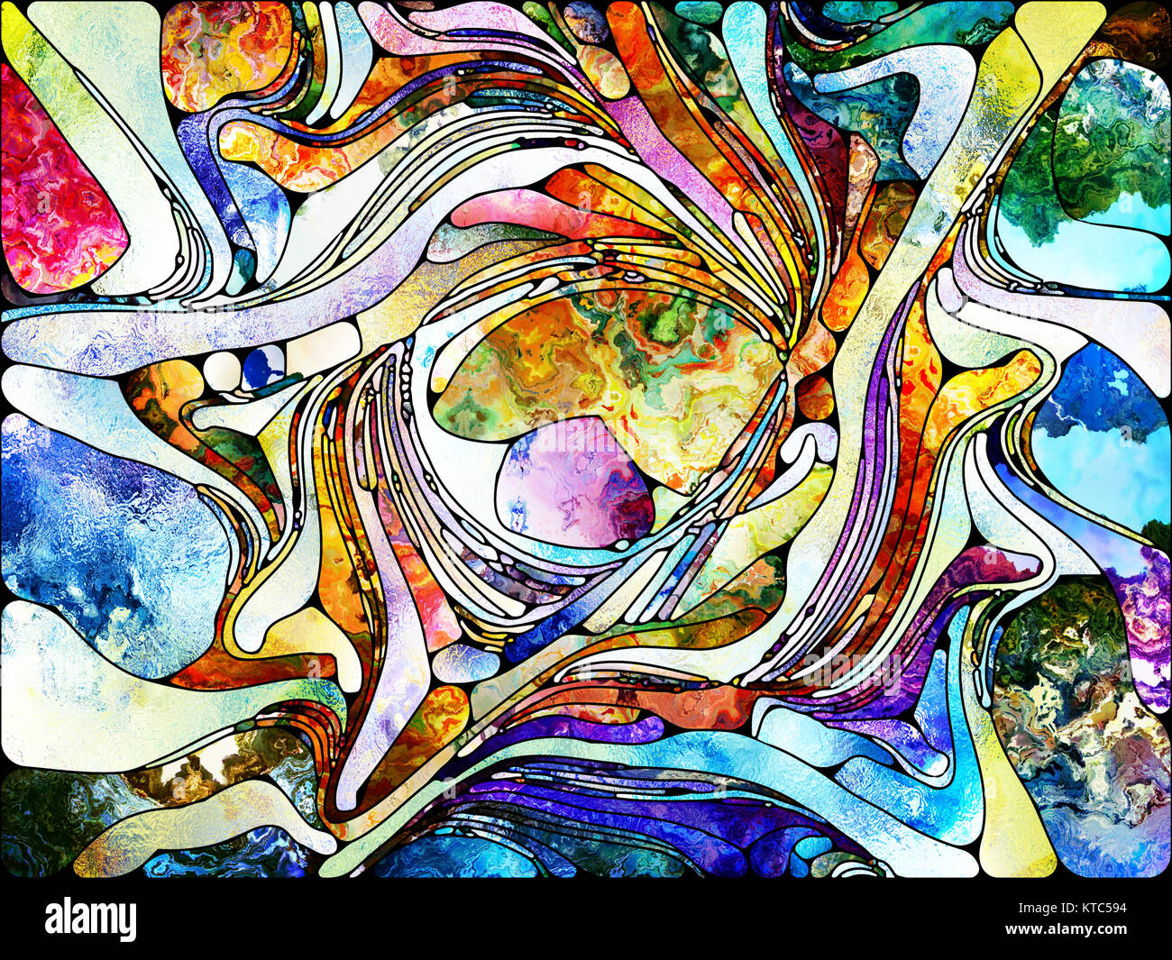 Advance of Leaded Glass Stock Photo - Alamy