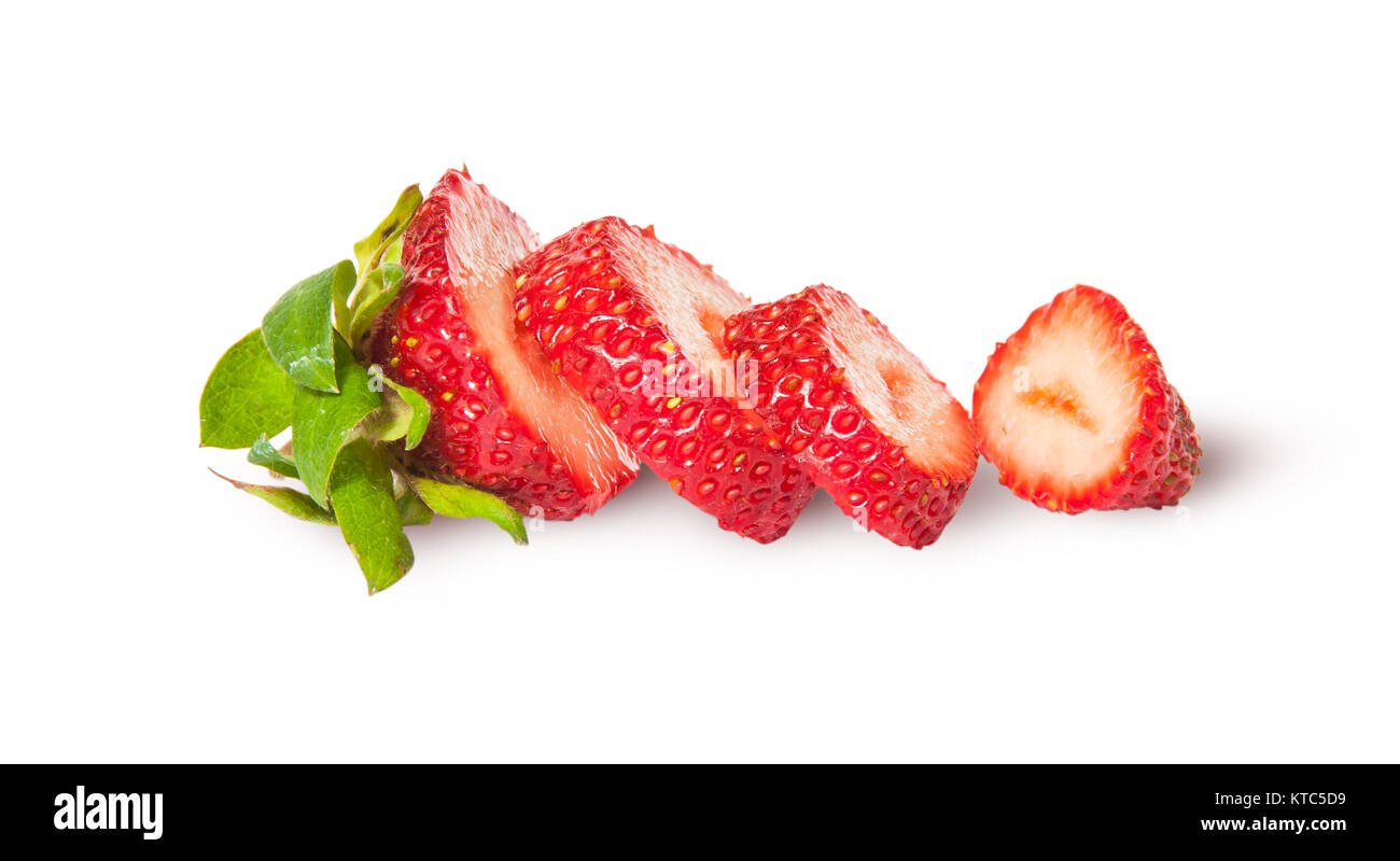 In front sliced fresh juicy strawberries Stock Photo - Alamy