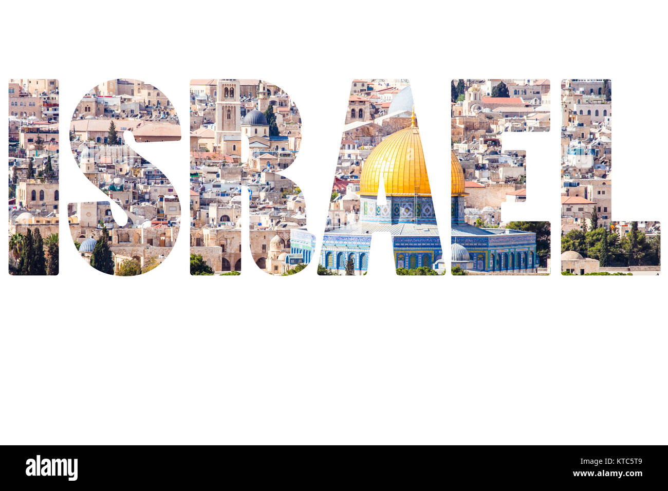 Word ISRAEL over national symbols Stock Photo - Alamy