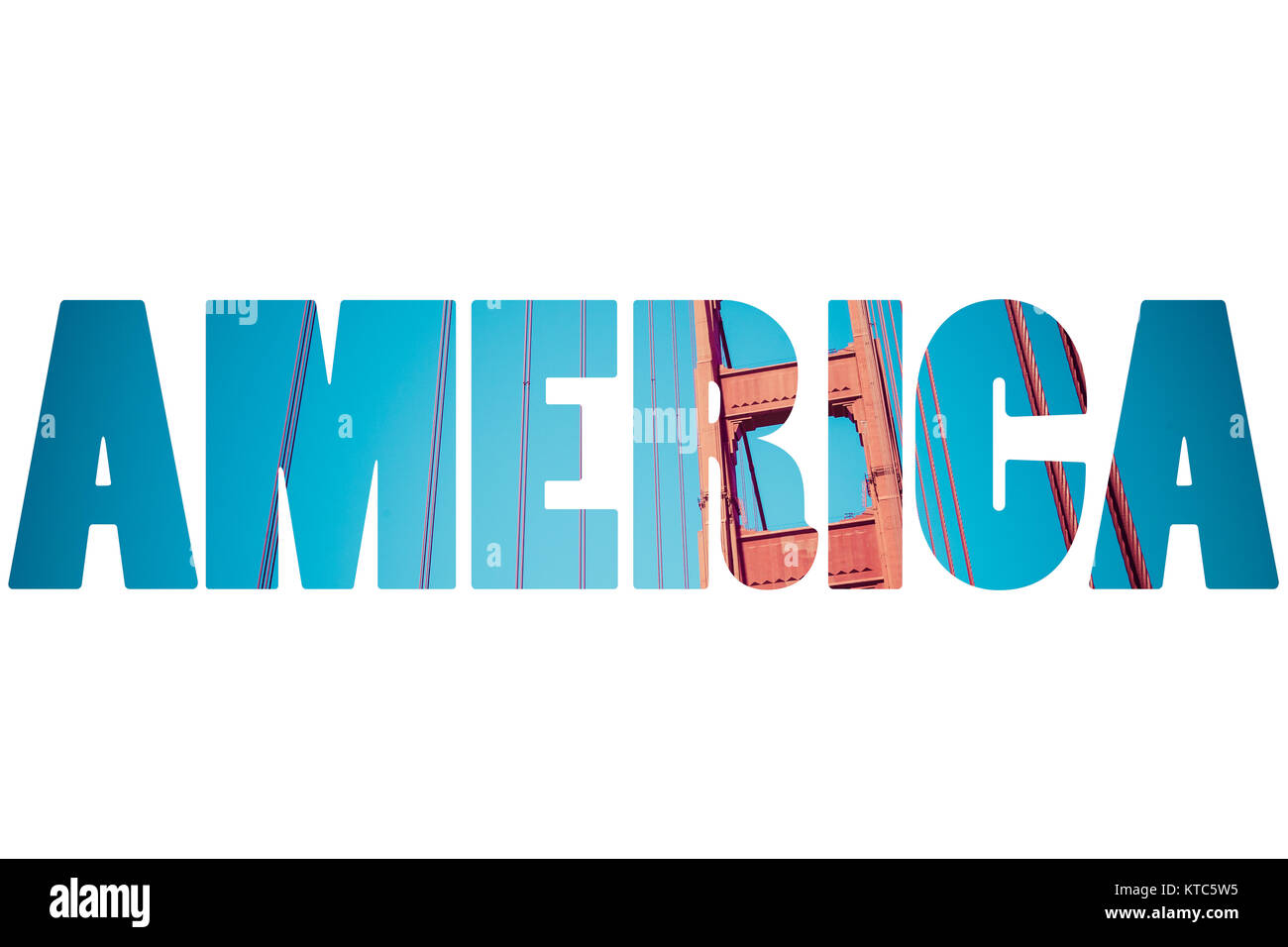 Word AMERICA over traditional symbols Stock Photo - Alamy