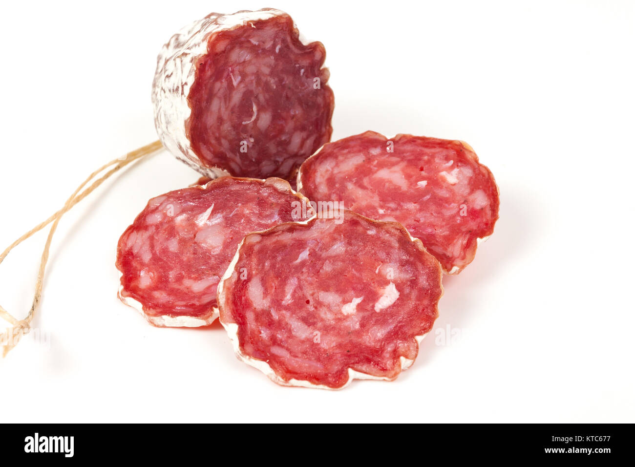 Salami horizontal Cut Out Stock Images & Pictures - Alamy