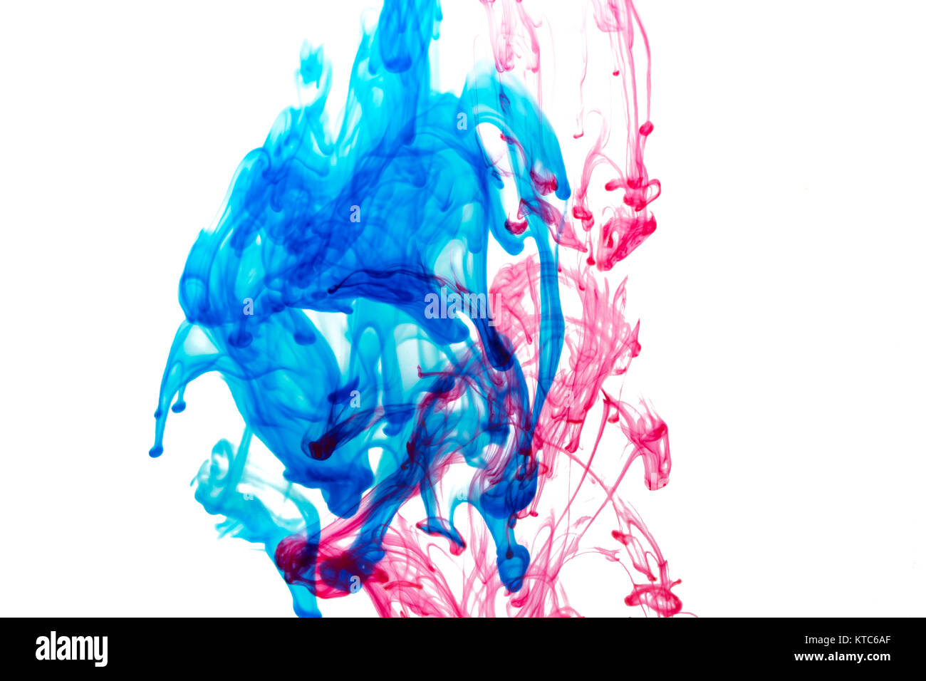 Splash of blue and red paint Stock Photo - Alamy