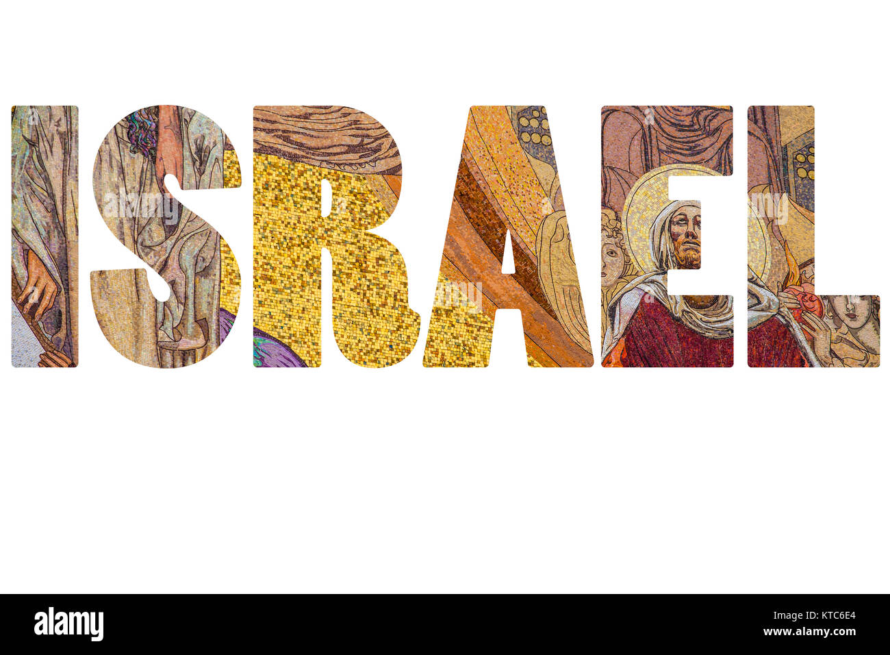 Word ISRAEL over national symbols Stock Photo - Alamy