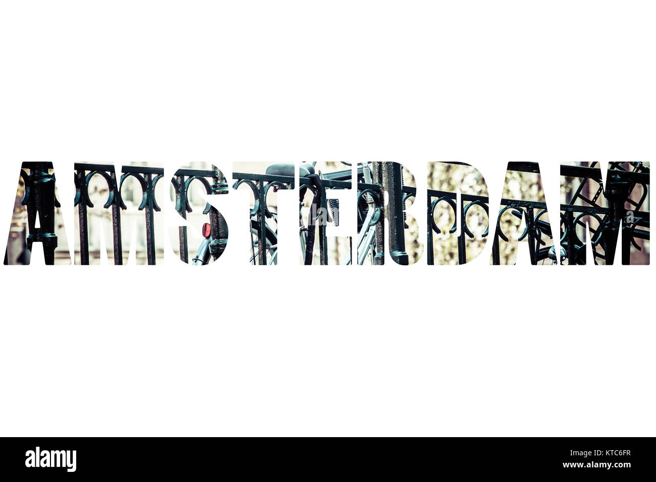 Word Amsterdam canal and bikes Stock Photo - Alamy