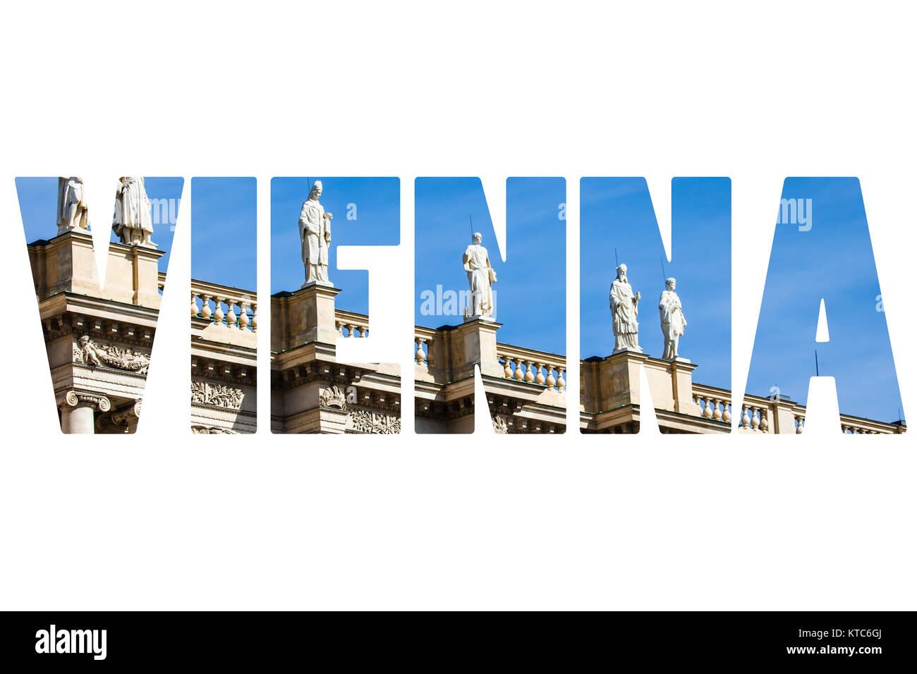 Word VIENNA symbolic places in Austria Stock Photo - Alamy