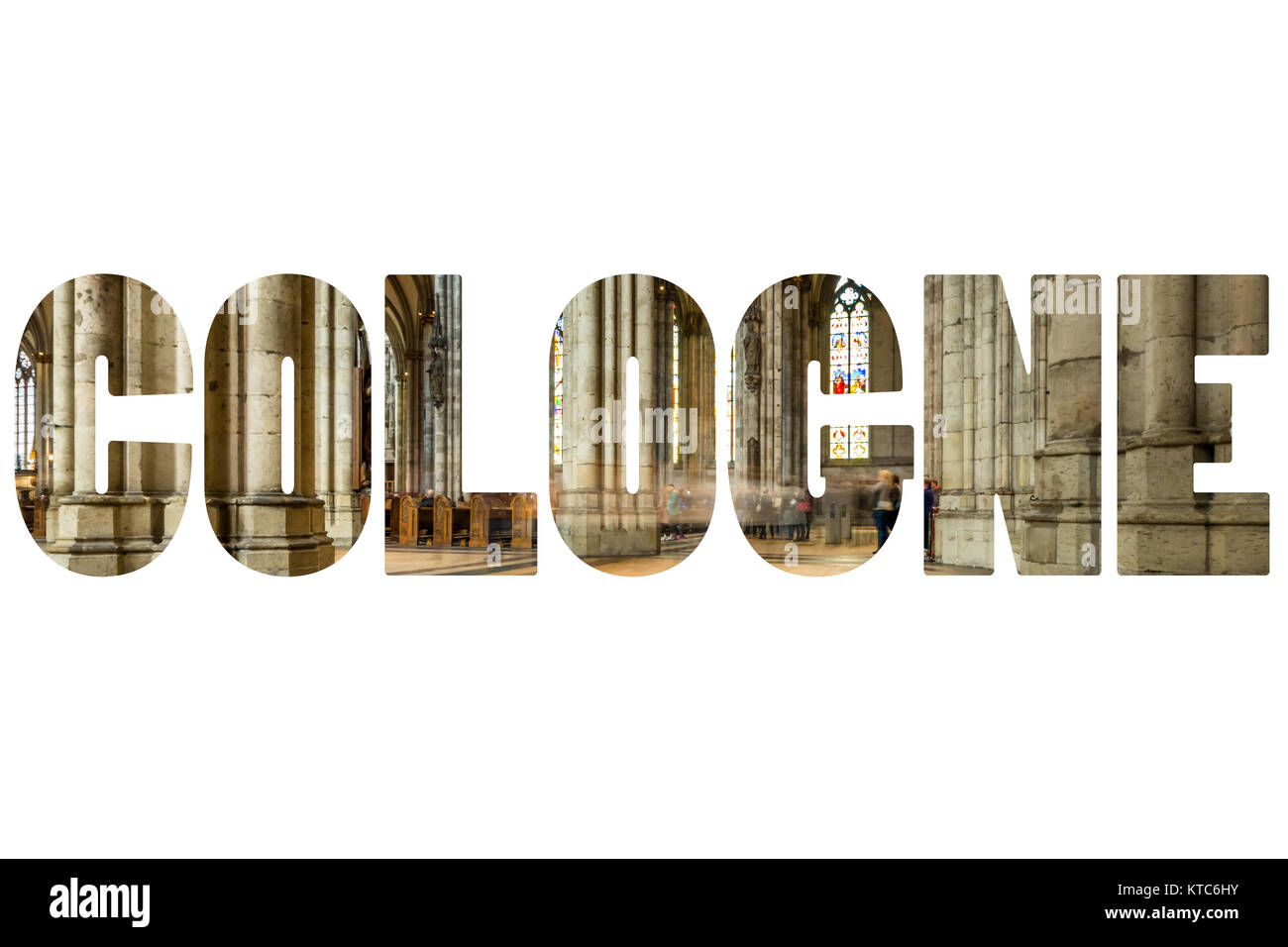 Word COLOGNE inside the Cologne Cathedral Stock Photo - Alamy