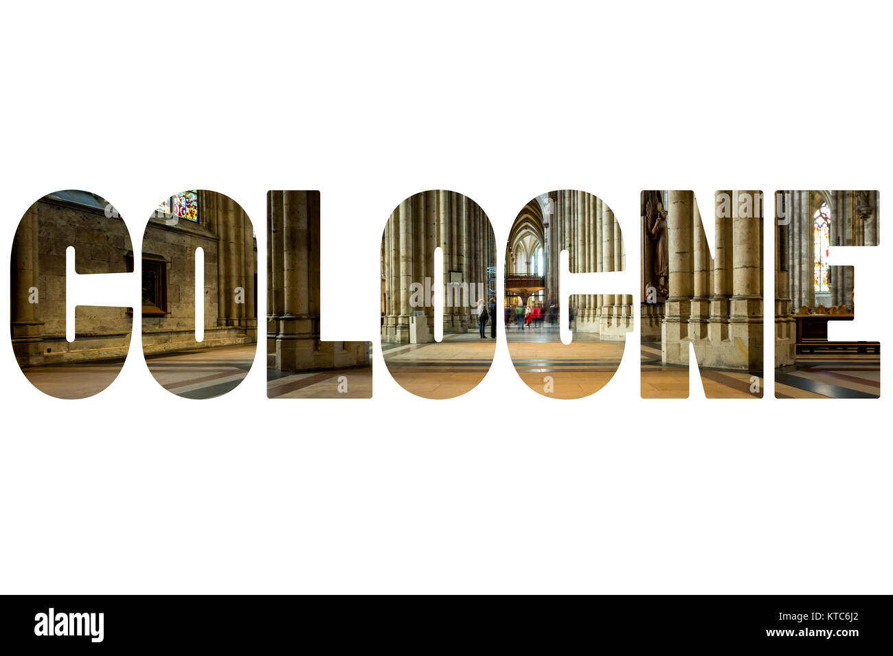 Word COLOGNE inside the Cologne Cathedral Stock Photo - Alamy