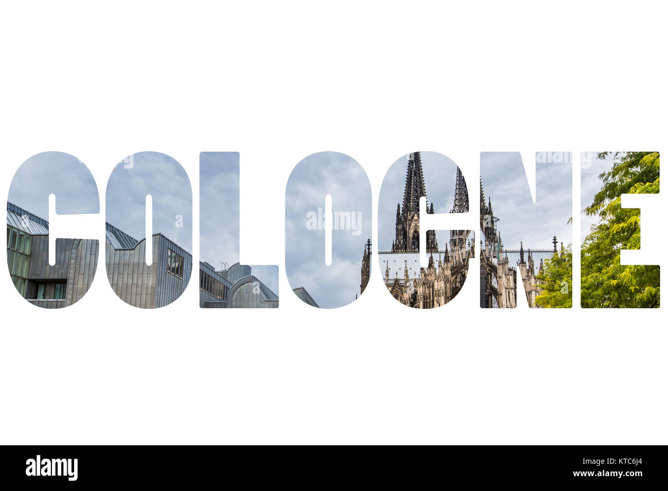 Word COLOGNE Hohenzollern Bridge,Cathedral and the river rhine Stock ...