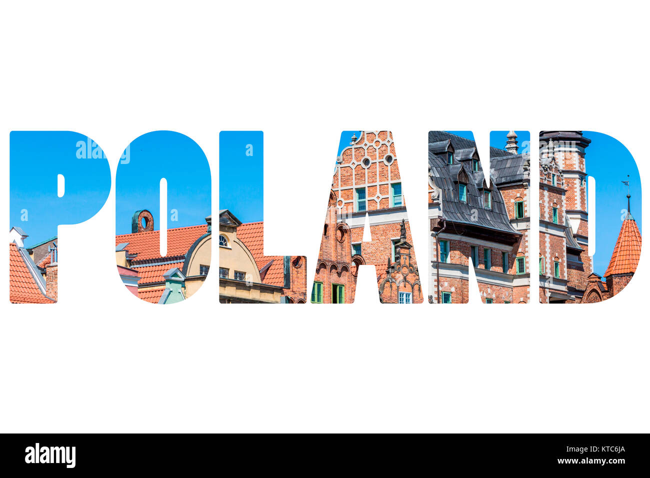 Word POLAND Colorful houses in Gdansk Stock Photo - Alamy