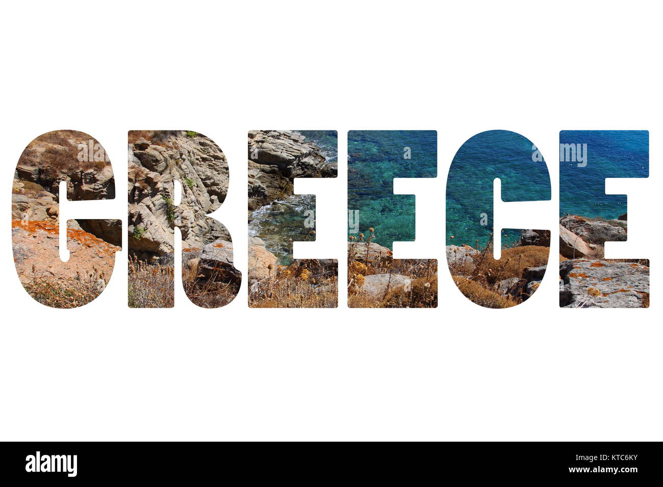 Word GREECE over traditional places Stock Photo - Alamy