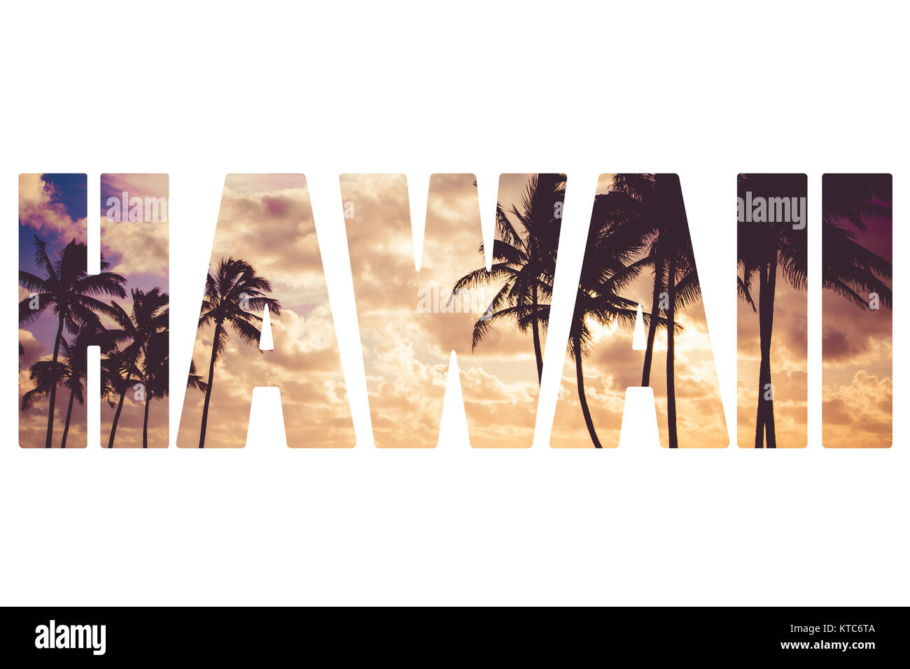 Word HAWAII over popular places Stock Photo - Alamy