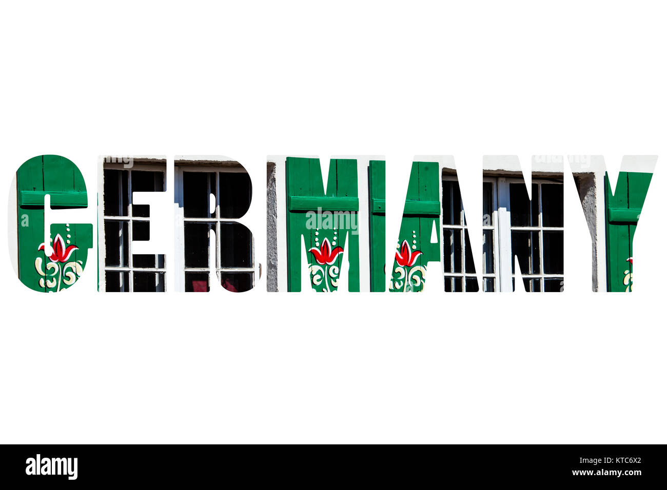 Word GERMANY over traditional house Stock Photo - Alamy