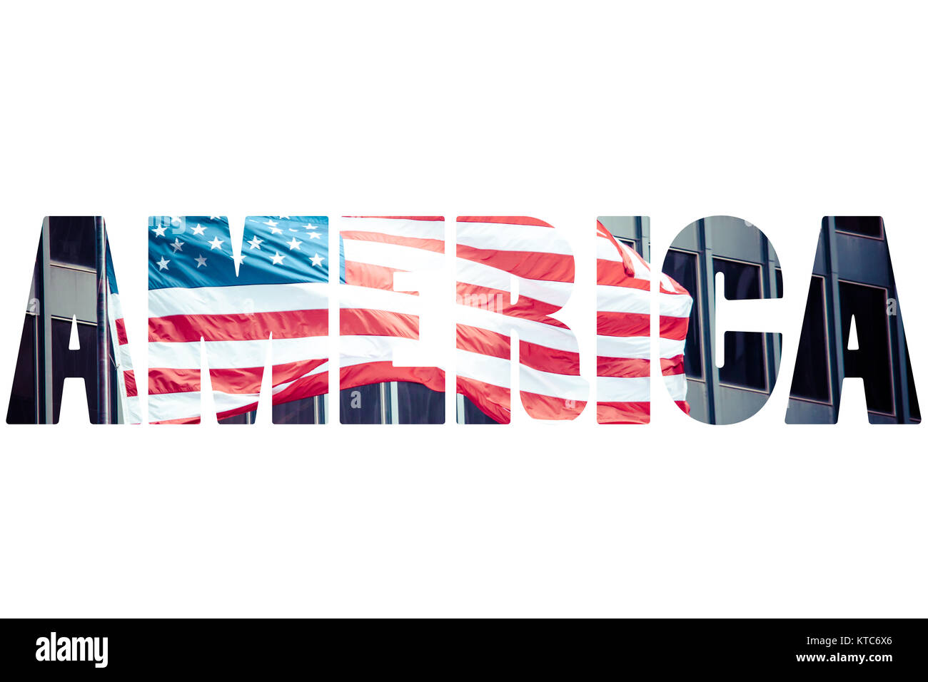 Word AMERICA over traditional symbols Stock Photo - Alamy