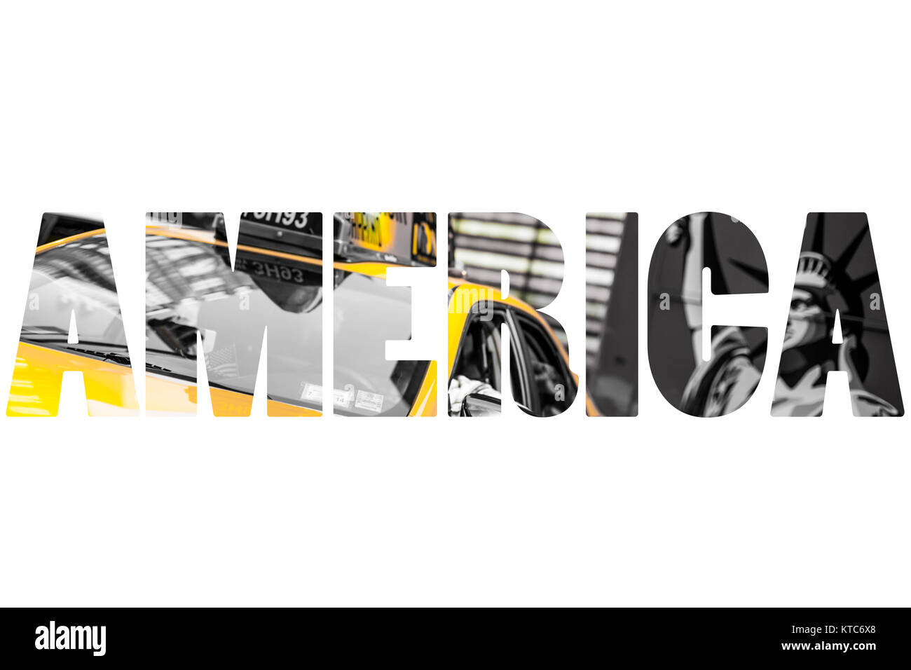 Word AMERICA over traditional symbols Stock Photo - Alamy