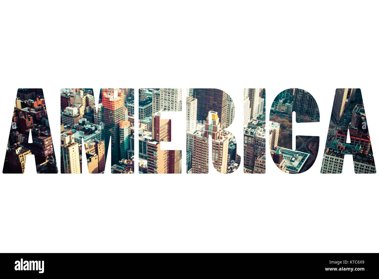 Word AMERICA over traditional symbols Stock Photo - Alamy