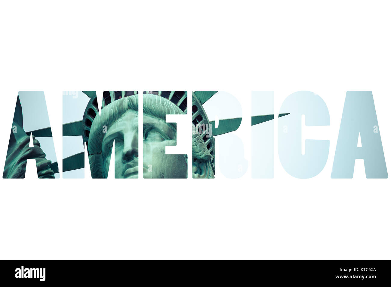 Word AMERICA over traditional symbols Stock Photo - Alamy