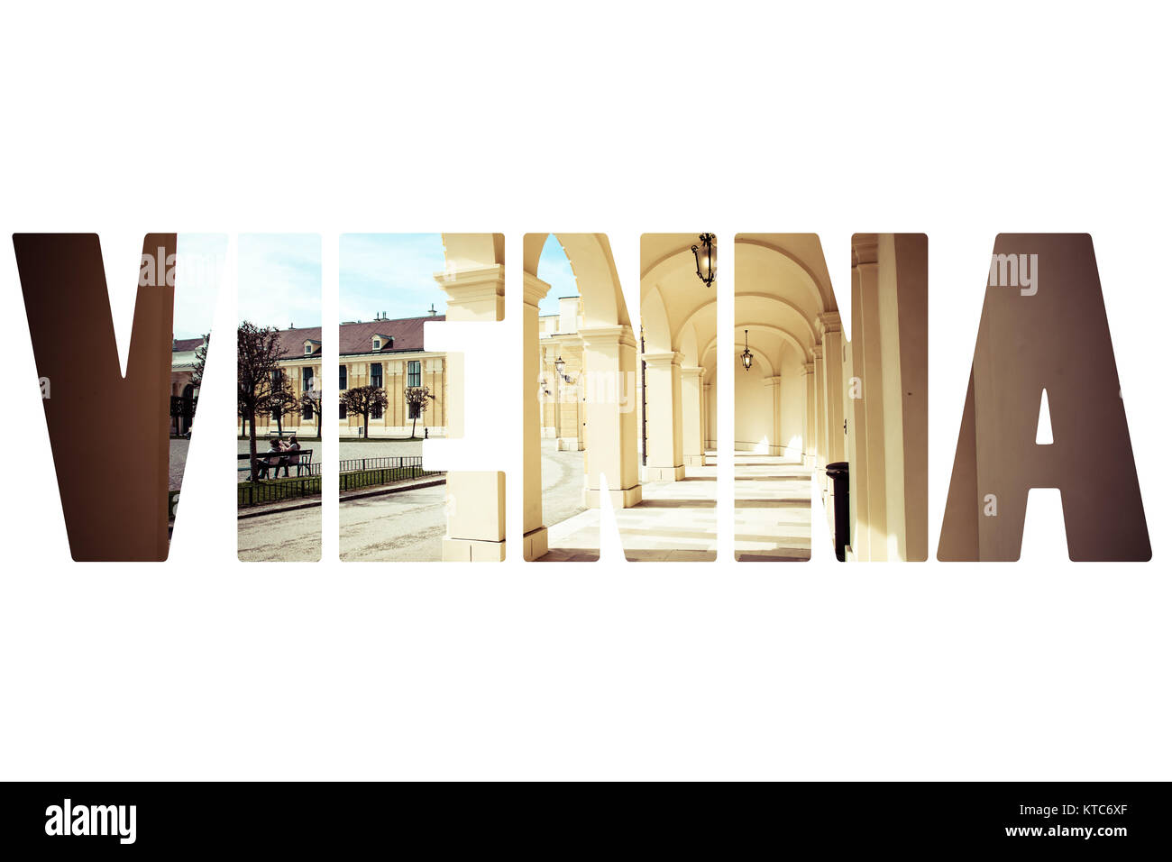 Word VIENNA over traditional symbols Stock Photo - Alamy