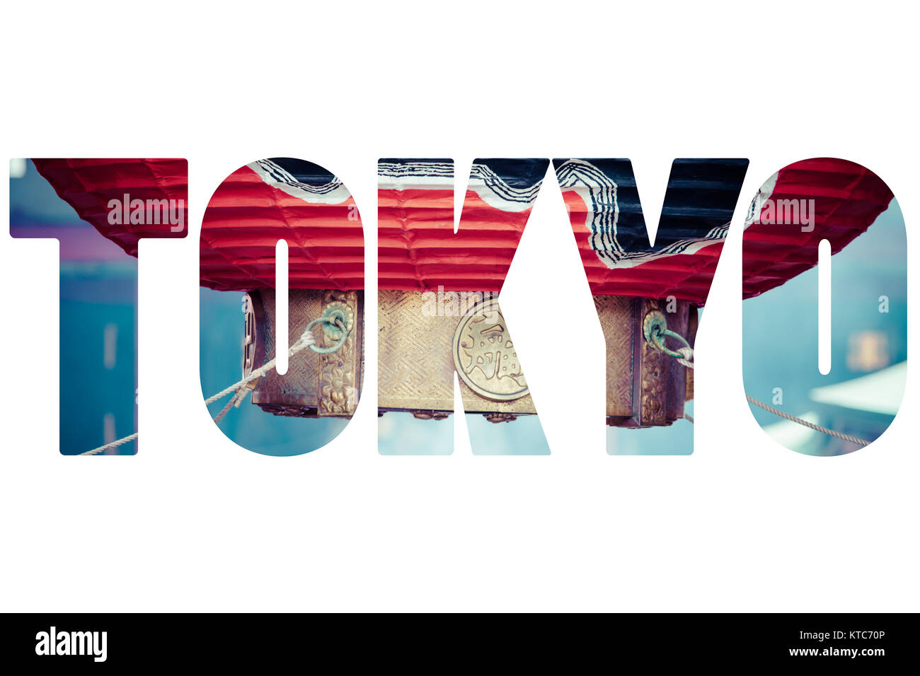 Word TOKYO over Sensoji-ji Red Japanese Temple in Asakusa Stock Photo ...