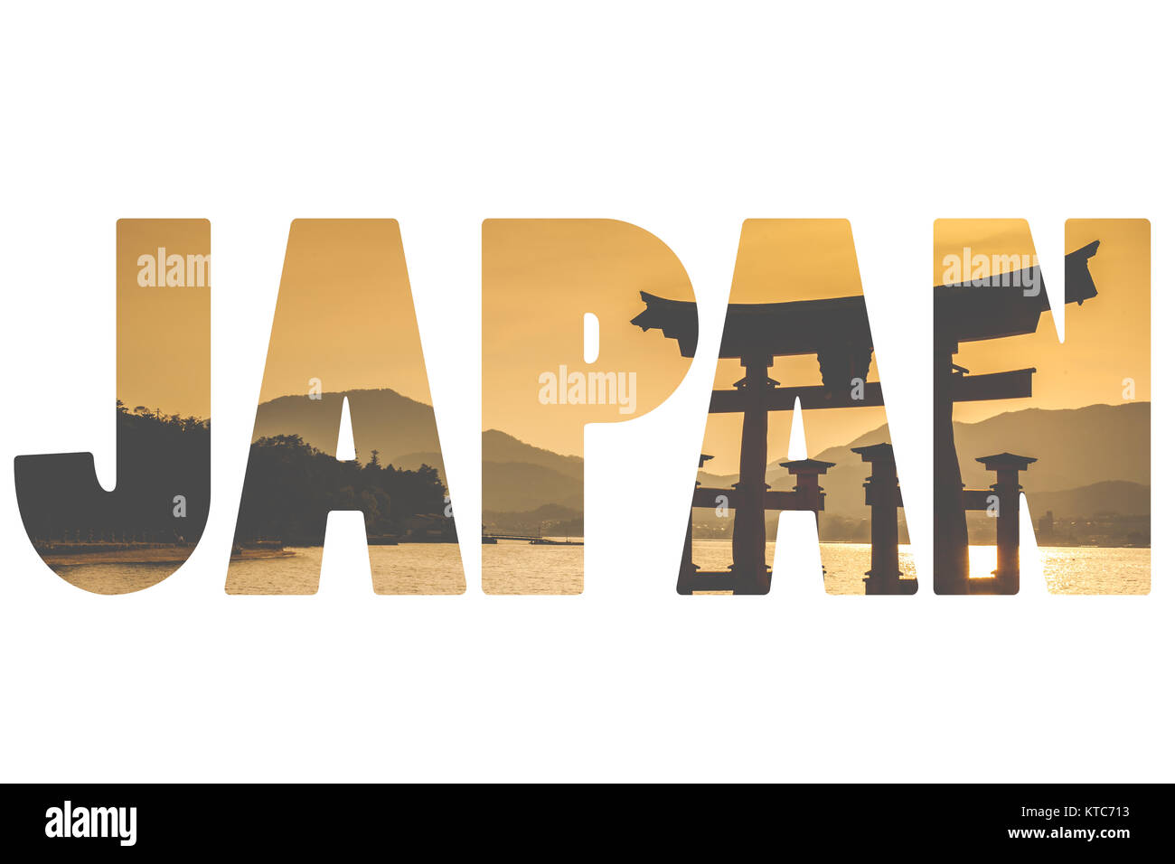 Word JAPAN over traditional symbols Stock Photo - Alamy