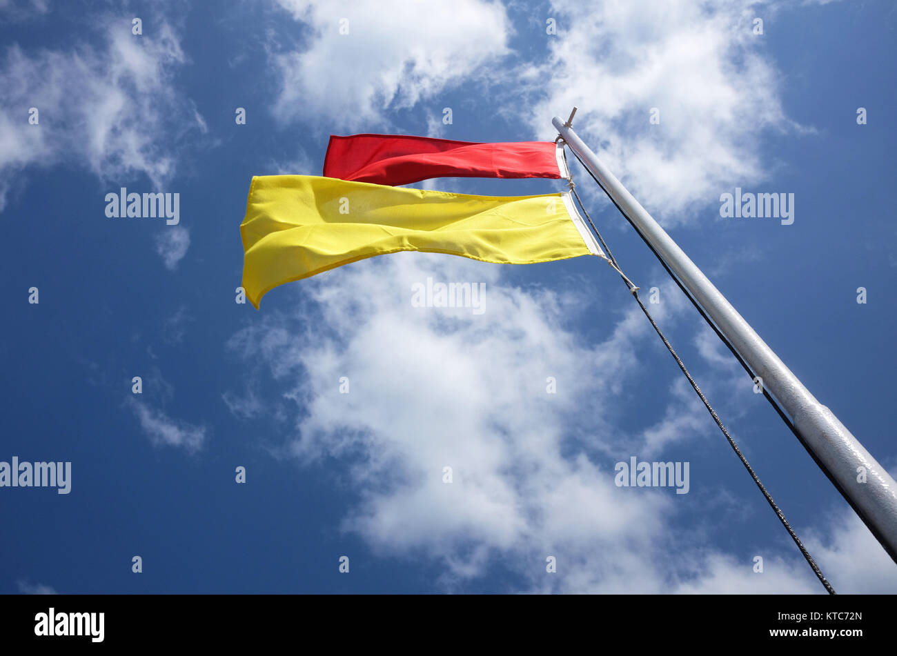 safe bathing flag Stock Photo - Alamy