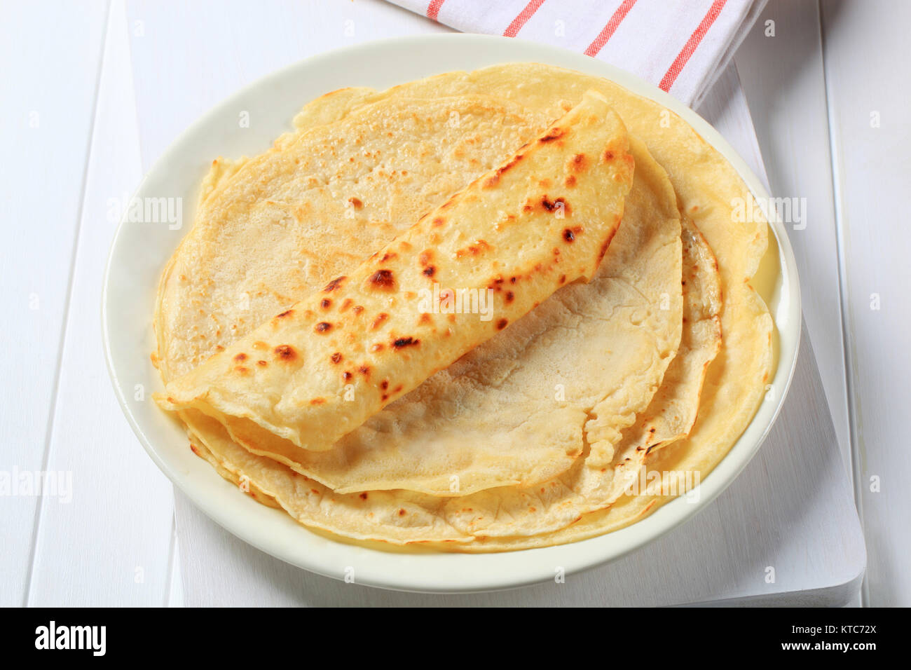 Stack of thin crepes Stock Photo - Alamy
